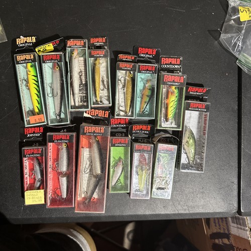 RAPALA CUSTOM ORDER AS PICTURED==14 mixed type/ COLORED FISHING LURES ...