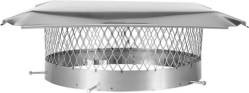 Draft King SS14U Round Bolt On Stainless Steel Single Flue Chimney Cap ...