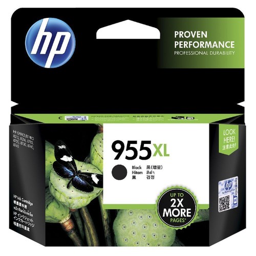 2 x Genuine HP955XL black ink cartridges L0S72AA for HP Pro 8210,8710 ...