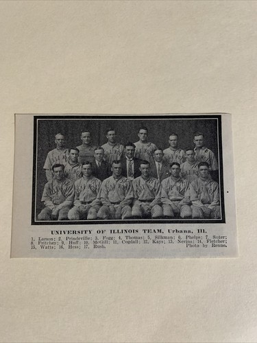 University of Illinois Urbana IL 1913 Baseball Team Picture | eBay