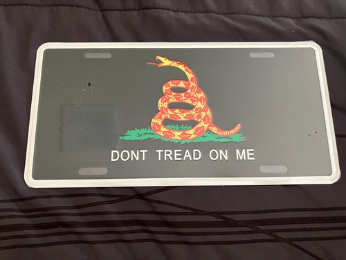 Lot of 6 Gadsden Flag Metal License Plate (Black) Don't Tread on Me | eBay