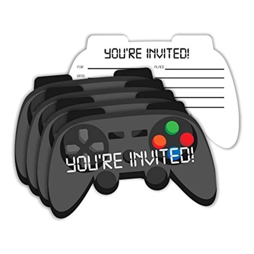 Video Gaming Game Controller Birthday Party Invitations & Envelopes ...