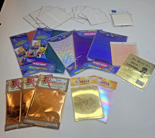 MIXED LOT (as shown) FOIL CRAFT SUPPLIES - Plus Mixed Goodies 23 pcs ...