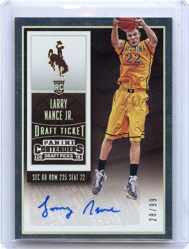 2015-16 CONTENDERS #145 LARRY NANCE JR. AUTOGRAPH ROOKIE CARD RC #28/99 ...