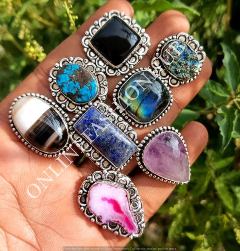 Labradorite & Mix Gemstone 925 Sterling Silver Plated Wholesale Fancy ...