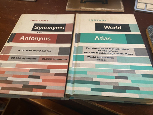Instant Synonyms and Antonyms & Instant World Atlas Hardcovers Very ...