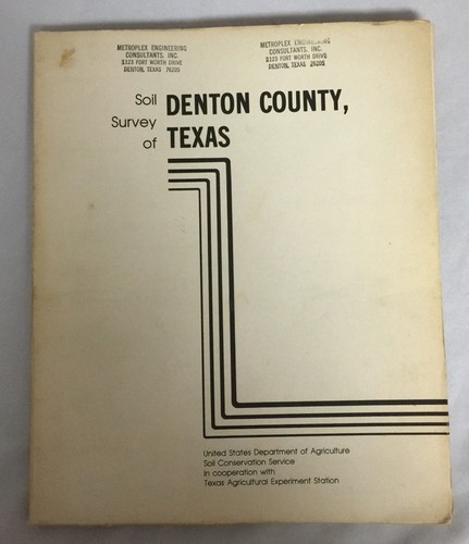 Soil Survey of Denton County Texas Department of Agriculture Fold Out ...