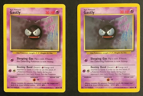 Gastly 50/102 - Pokemon Base Set [2 PK] (Common) [LP/Excellent] | eBay