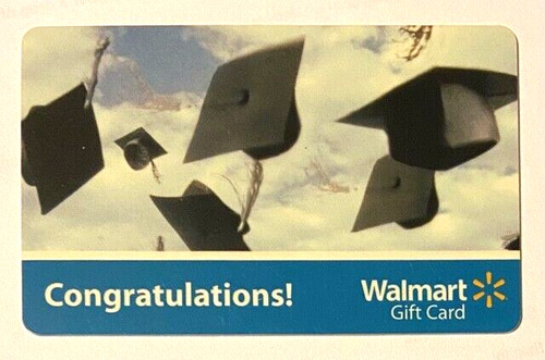 WalMart Graduation Congratulations Hats Caps in Air Gift Card VL-10807 ...