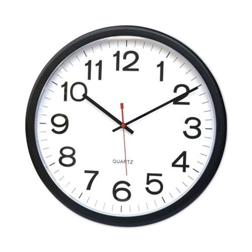 Universal 11381 13.5" Round Indoor/Outdoor Wall Clock - Black Case New ...