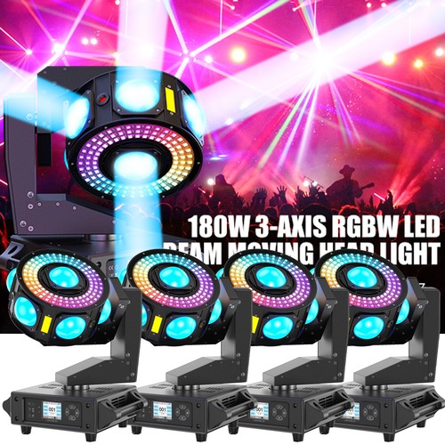 3-Axis 180W LED RGBW Laser Moving Head Light Beam Stage DMX Spot Disco ...