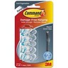 3M Command Round Cord Clips 4-Clips with Adhesive Clear Organizing ...