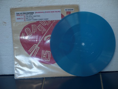 TOP OF THE POPPERS - HOT LOVE etc... - 7" SINGLE BLUE FLEXI-DISC ...