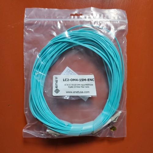 NEW LC LC to LC 50/125 Aqua Multimode Duplex 15 Meter Fiber Cable | eBay