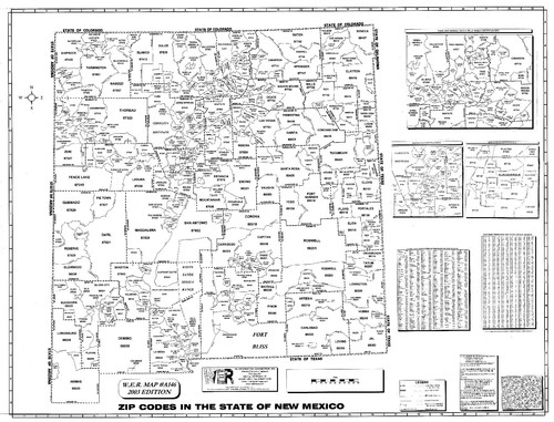 New Mexico Laminated Zip Code Wall Map | eBay