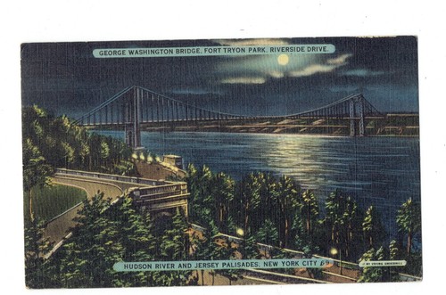 Vin Postcards (1)NY, NY; Geo Washington Bridge, Fort Tryon Park 64253 P ...