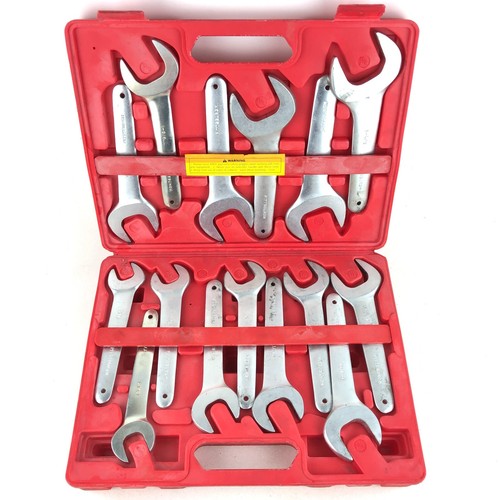 Pittsburgh 15 Piece SAE Service Wrench Set Farmers Style Thin Standard ...