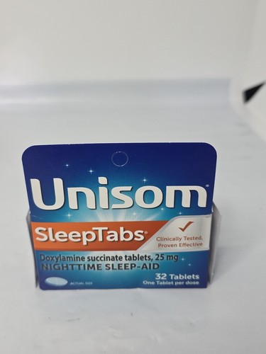 Nighttime Sleep Aid Unisom Sleeping Med 32 Tablets Exp.12/26 | eBay