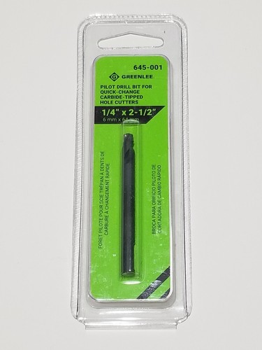 Greenlee 645-001 Pilot Drill Bit, 1/4" x 2 1/2" NEW! 783310057611| eBay
