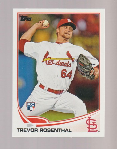 2013 Topps #261 Trevor Rosenthal rookie card, St. Louis Cardinals star ...