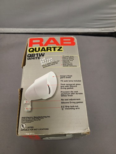 Rab Lighting QB1W Quartz Bullet Floodlight Aluminum 75w Power 1500 ...