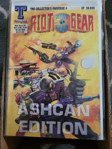 Riot Gear #1 Ashcan Edition Variant Comic 1993 Triumphant Comics ...