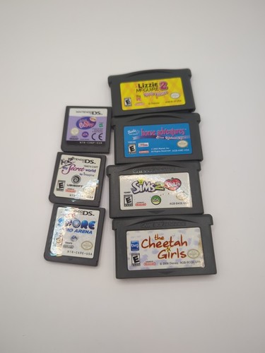 Lot Of 7 GBA&DS Games- Cheetah Girls, Barbie, Lizzie McGuire, Sims ...