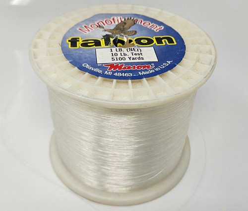 Mason Falcon Monofilament Fishing Line 1 LB. 10 LB Test Bulk Spool | eBay