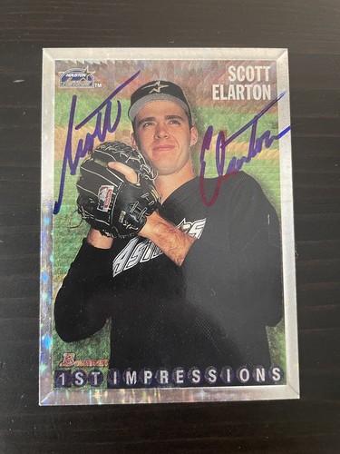 1995 Bowman #242 Scott Elarton Houston Astros Signed Card Autographed ...