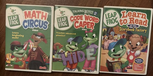 LeapFrog DVD Bundle: Learn to Read, Math Circus, Code Word Caper DVD ...