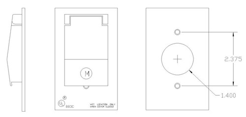 Mulberry 30509, 1-Gang, Gray, Weatherproof Device Box Cover, 1 pc | eBay