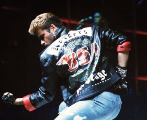 Men's BSA George Michael Faith Rockers Revenge Black Biker Real Leather ...