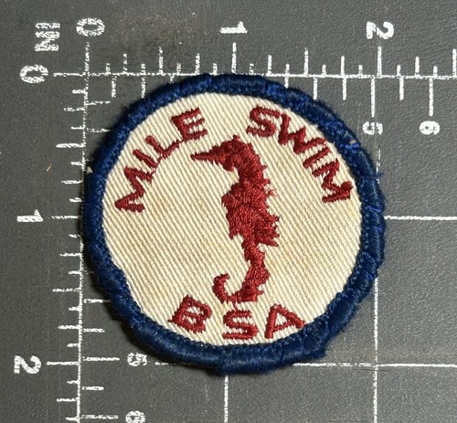 Vintage Mile Swim Seahorse Sea Horse One 1 Boy Scouts of America BSA ...