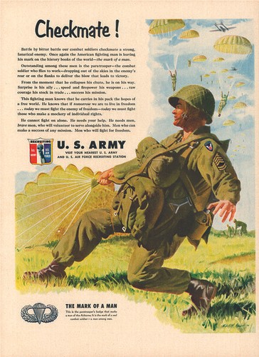 1951 U.S ARMY Recruiting Paratrooper Soldier VINTAGE MAGAZINE PRINT ...