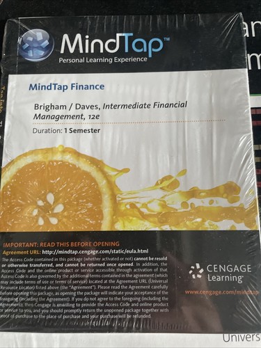 MindTap Finance 1 Semester Access Code Intermediate financial ...