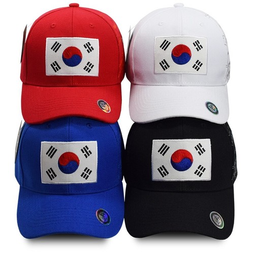 Korean Flag (Taegeukgi) Embroidery 6 Panel Baseball Cap Hat Unisex ...