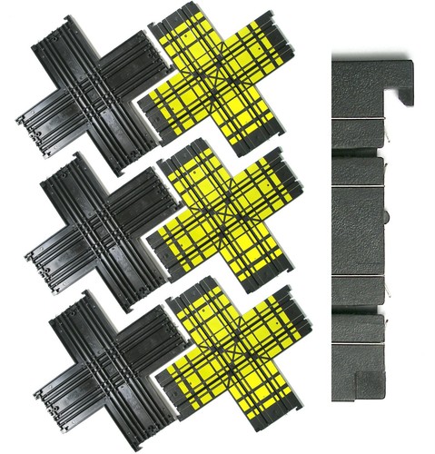 3pc1971 Aurora AFX Speed-Lok HO Slot Car 90 DEGREE INTERSECTION 4-WAY ...