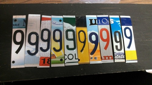 LOT OF 10 LICENSE PLATE NUMBER 9 FOR ARTS AND CRAFTS PROJECTS SIGNS | eBay