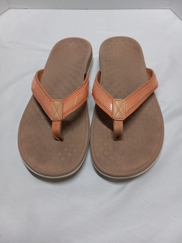Vionic Tide Tan Coral Womens Size 12 Gray Thongs Flip Flops