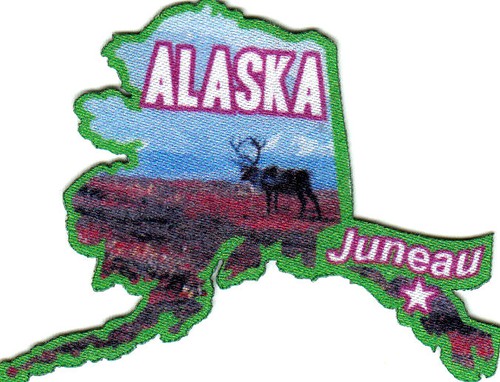 JUNEAU ALASKA State Shape Capitol City Iron On Printed Patch | eBay