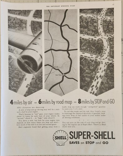1938 Shell gas dealer Vintage Ad 4 miles of air | eBay