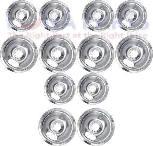 Drip Pan 3 Sets Chrome for Frigidaire Range Oven - 2 x 316048413 + 2 x ...