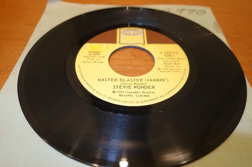 1980 STEVIE WONDER 7" 45rpm MASTER BLASTER Jammin' CANADA press TAMLA ...