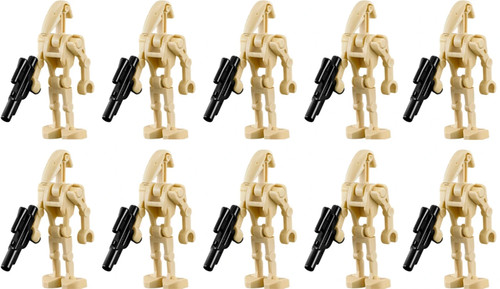 LEGO Star Wars B1 Battle Droid Minifigure LOT of 10 with Blasters ...