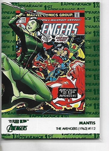2022 Marvel Fleer Ultra Avengers Mantis First Appearances Green Foil ...