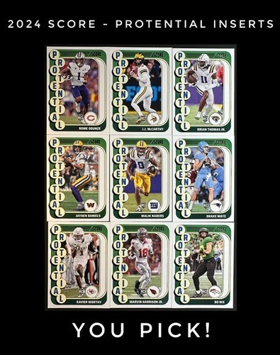 2024 SCORE NFL FOOTBALL PROTENTIAL INSERTS ROOKIES RC YOU PICK! | eBay