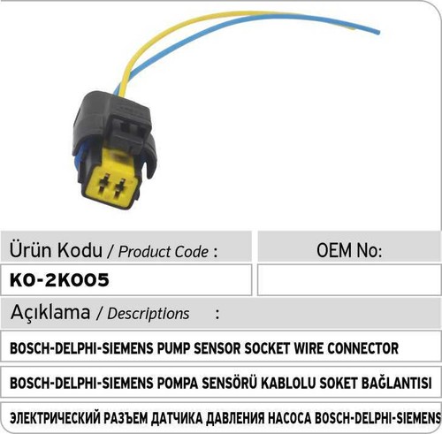 Delphi Bosch Siemens Common Rail Pump & Sensor Plug (2 pins) | eBay