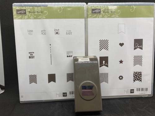 Stampin' Up! BANNER BANTER, BANNER BLAST Stamp Sets BANNER Punch | eBay