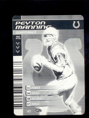 2002 NFL Showdown PEYTON MANNING Indianapolis Colts Monochrome Card | eBay