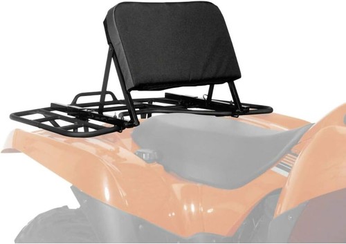 New ATV Backrest Support Attachment Padded Cushion Folds Sturdy Back ...